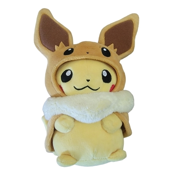 Pokemon | Other | Pokmon Center Eevee Cape Pikachu Pok Plush 9 In Rare ...